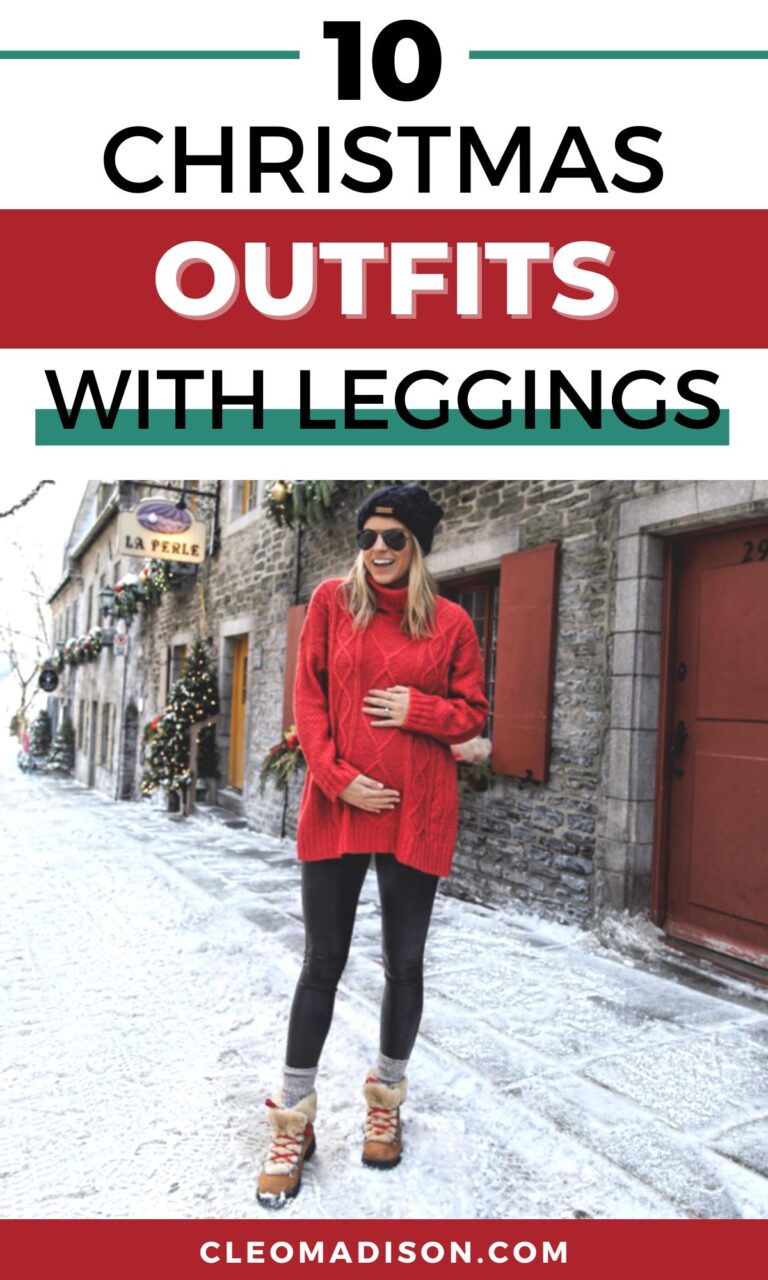 13 Festive Christmas Outfits With Leggings - Cleo Madison